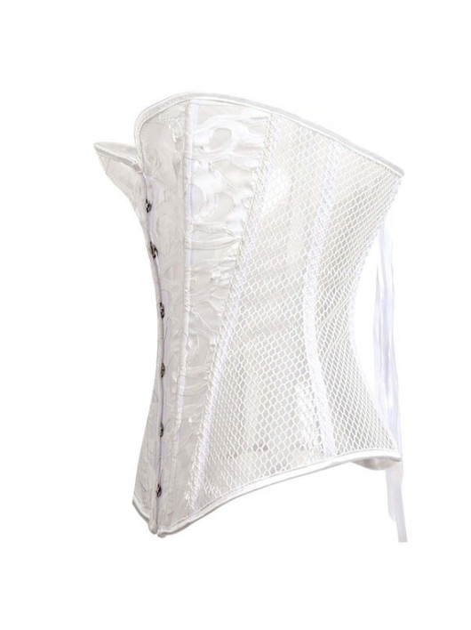 Bustier femme résille florale transparente pas cher